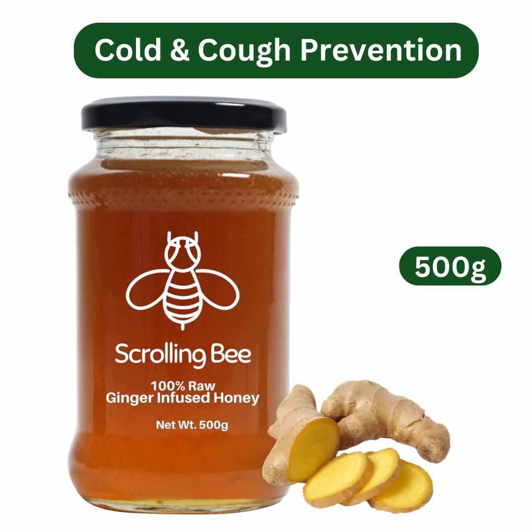 Ginger Infused Honey – Scrolling Bee