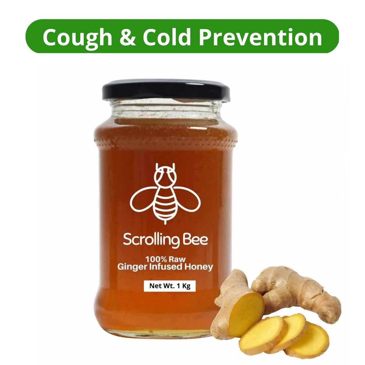 Ginger Infused Honey - 1 Kg – Scrolling Bee