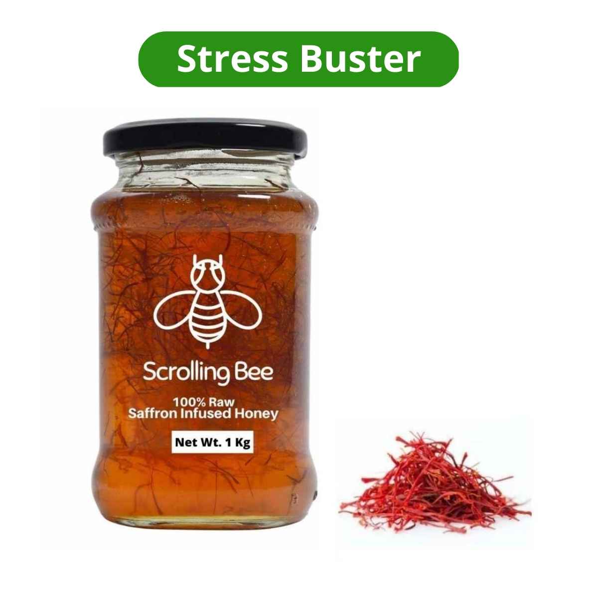 Saffron Infused Honey - 1 Kg – Scrolling Bee